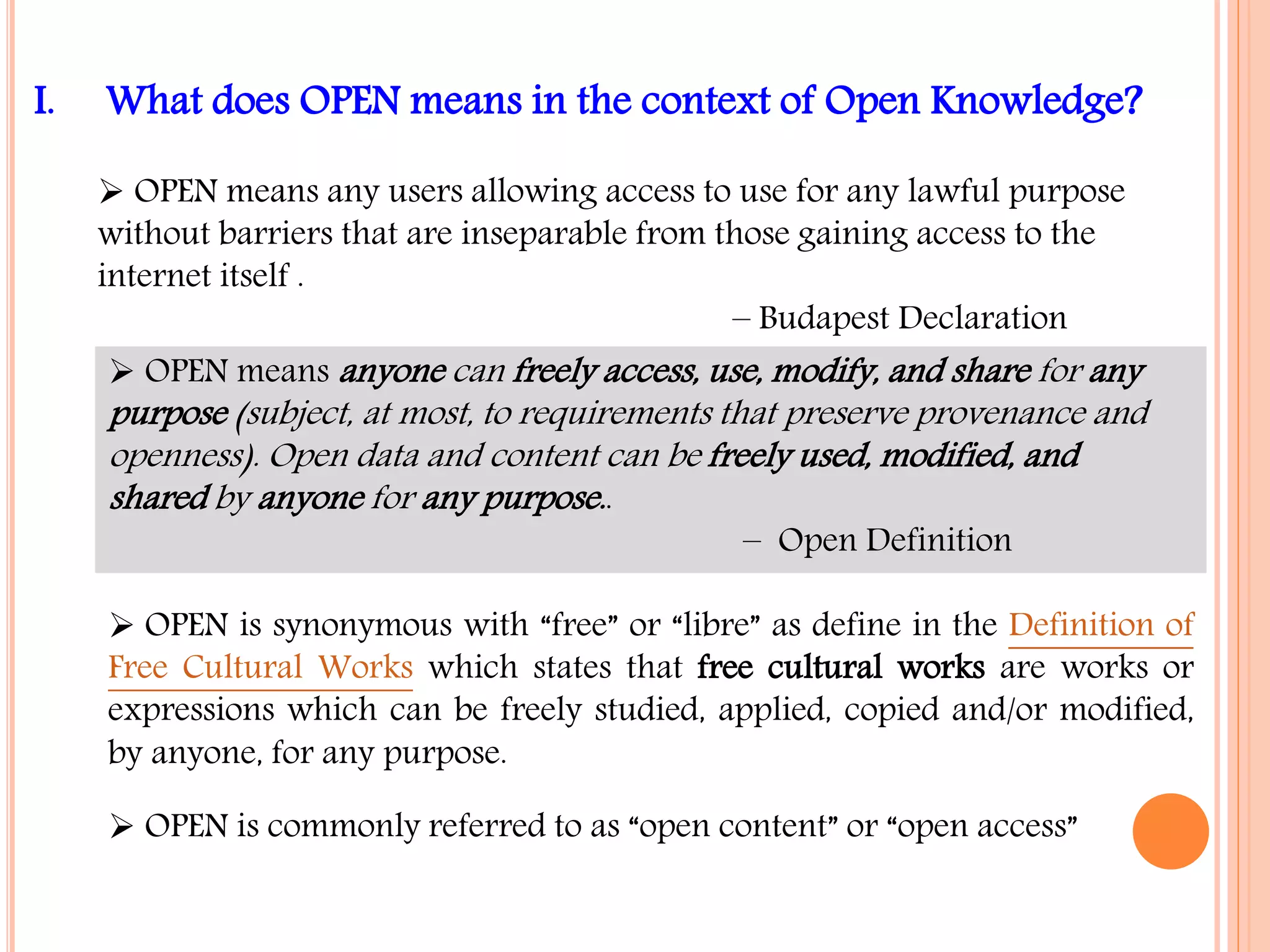Understanding Open knowledge | PPTX