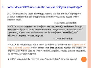 Understanding Open knowledge | PPTX