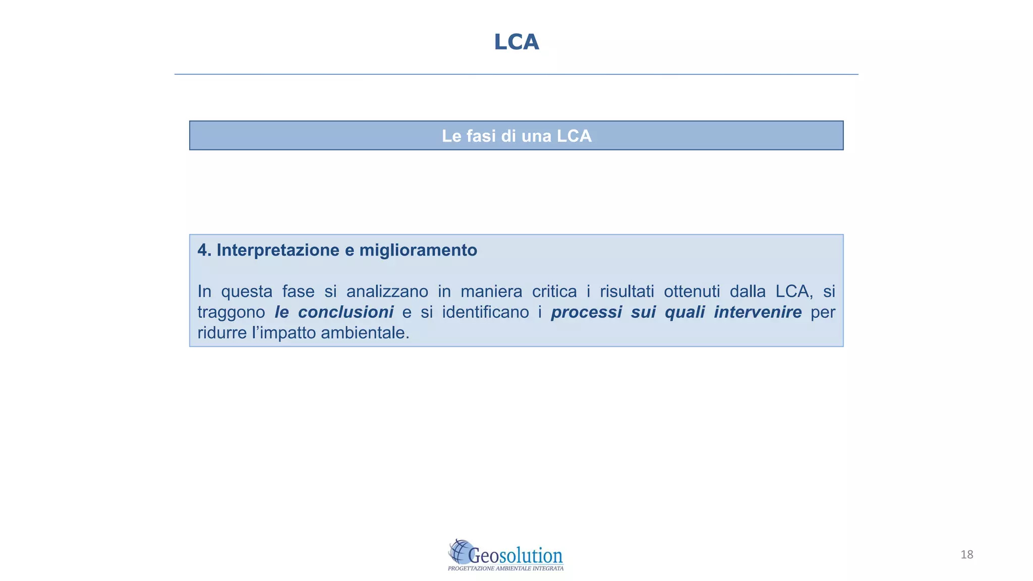 Introduzione all'Analisi del Ciclo di Vita (Life Cycle Assessment - LCA) | PPTX