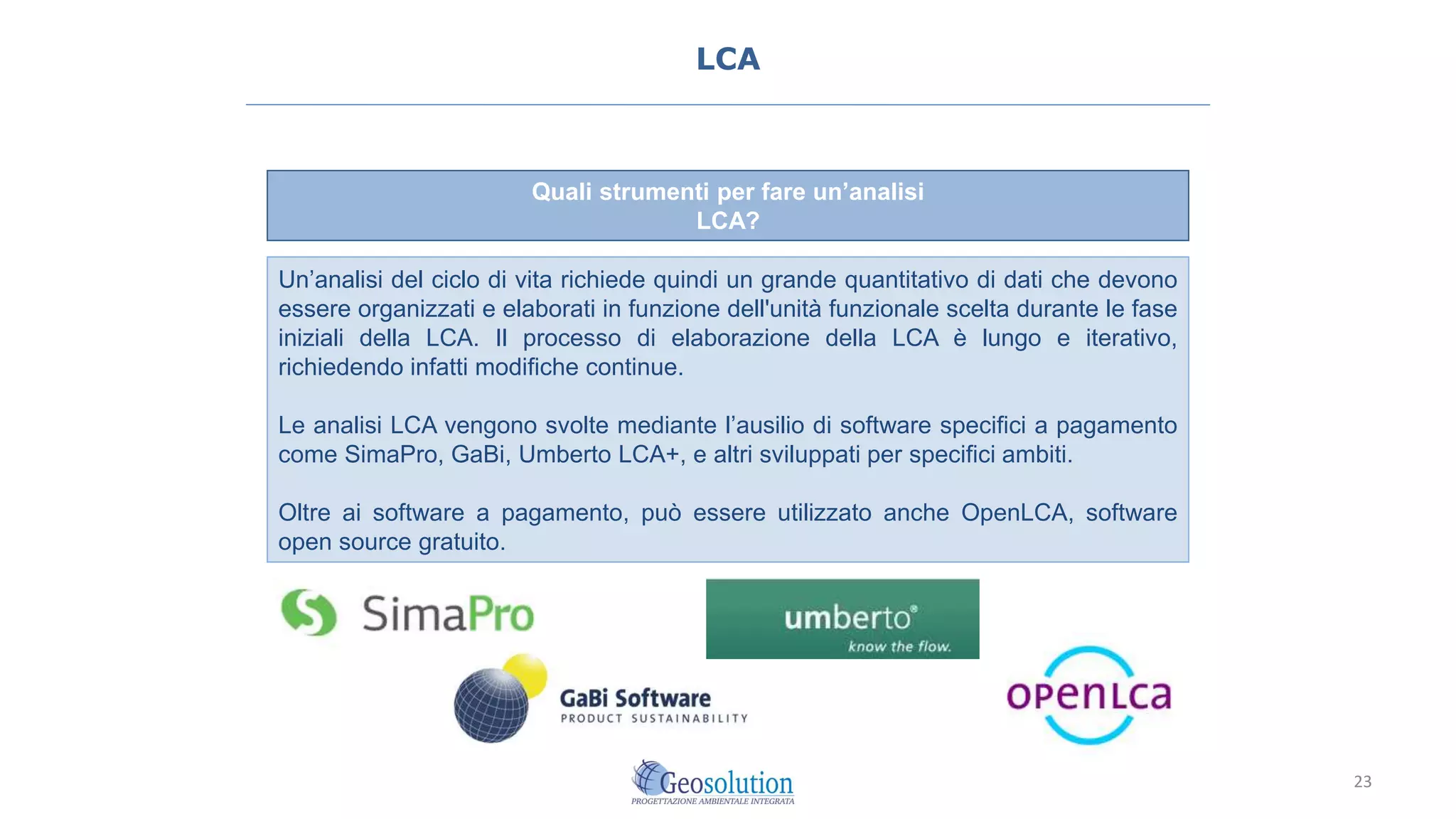 Introduzione all'Analisi del Ciclo di Vita (Life Cycle Assessment - LCA ...