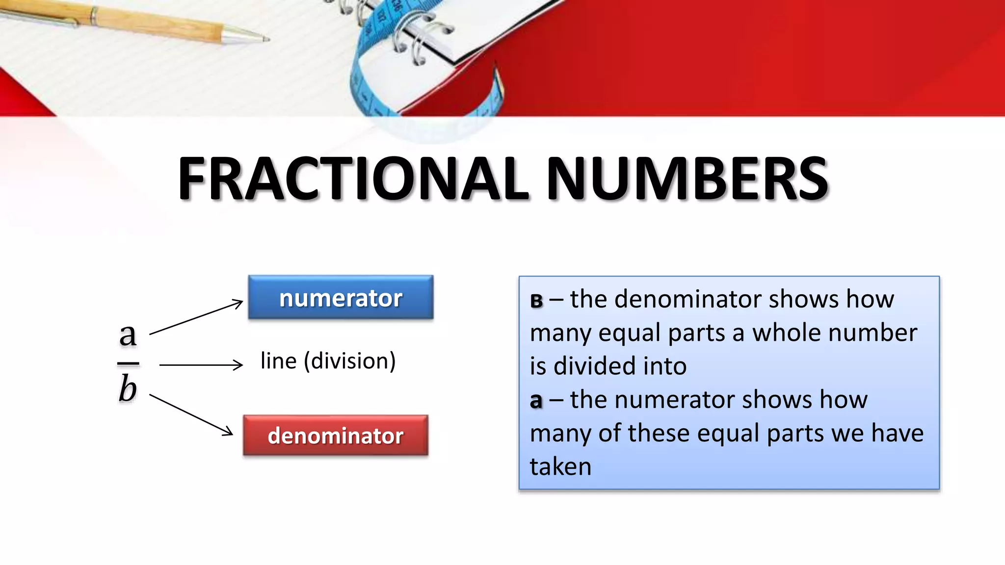 FRACTIONAL NUMBERS | PPTX