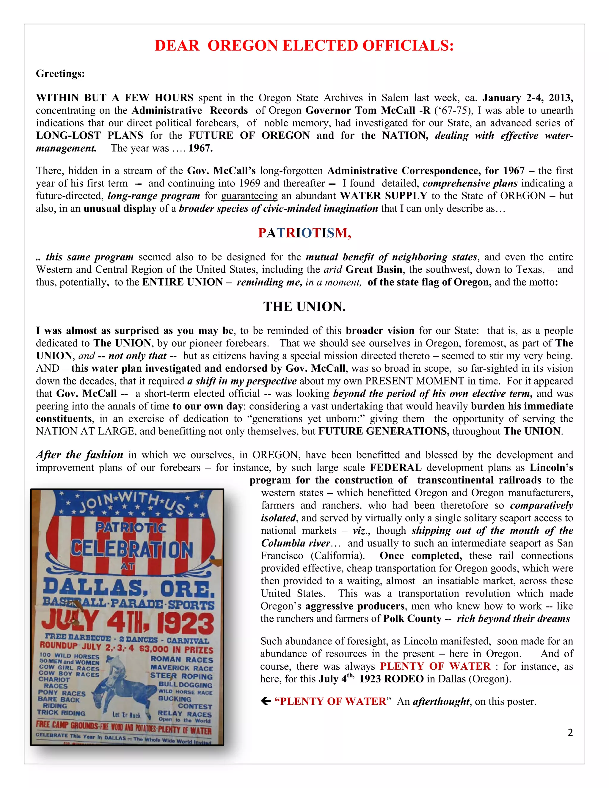 GOV REAGAN & GOV. McCALL -- NAWAPA NOW !! 1967 | PDF | Rail Travel ...