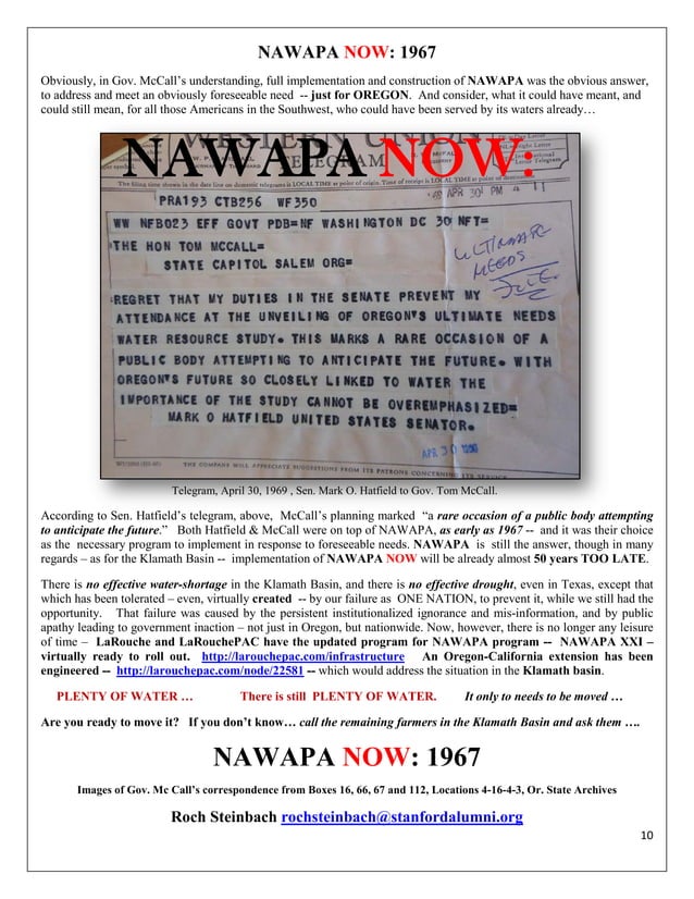GOV REAGAN & GOV. McCALL -- NAWAPA NOW !! 1967 | PDF | Rail Travel ...