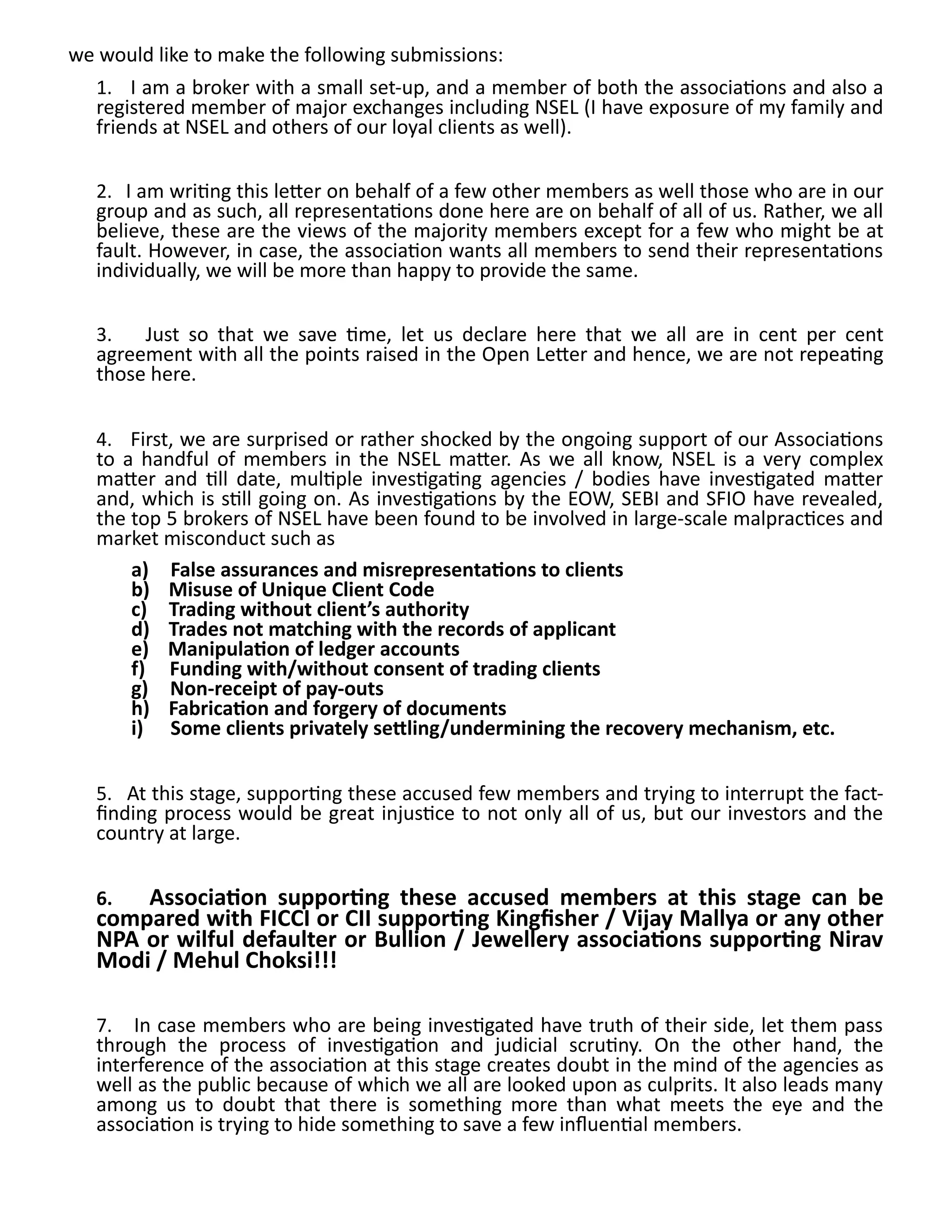 Open letter to ANMI and BBF | PDF
