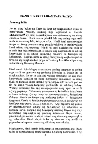 Open letter to you, tagalog | PDF