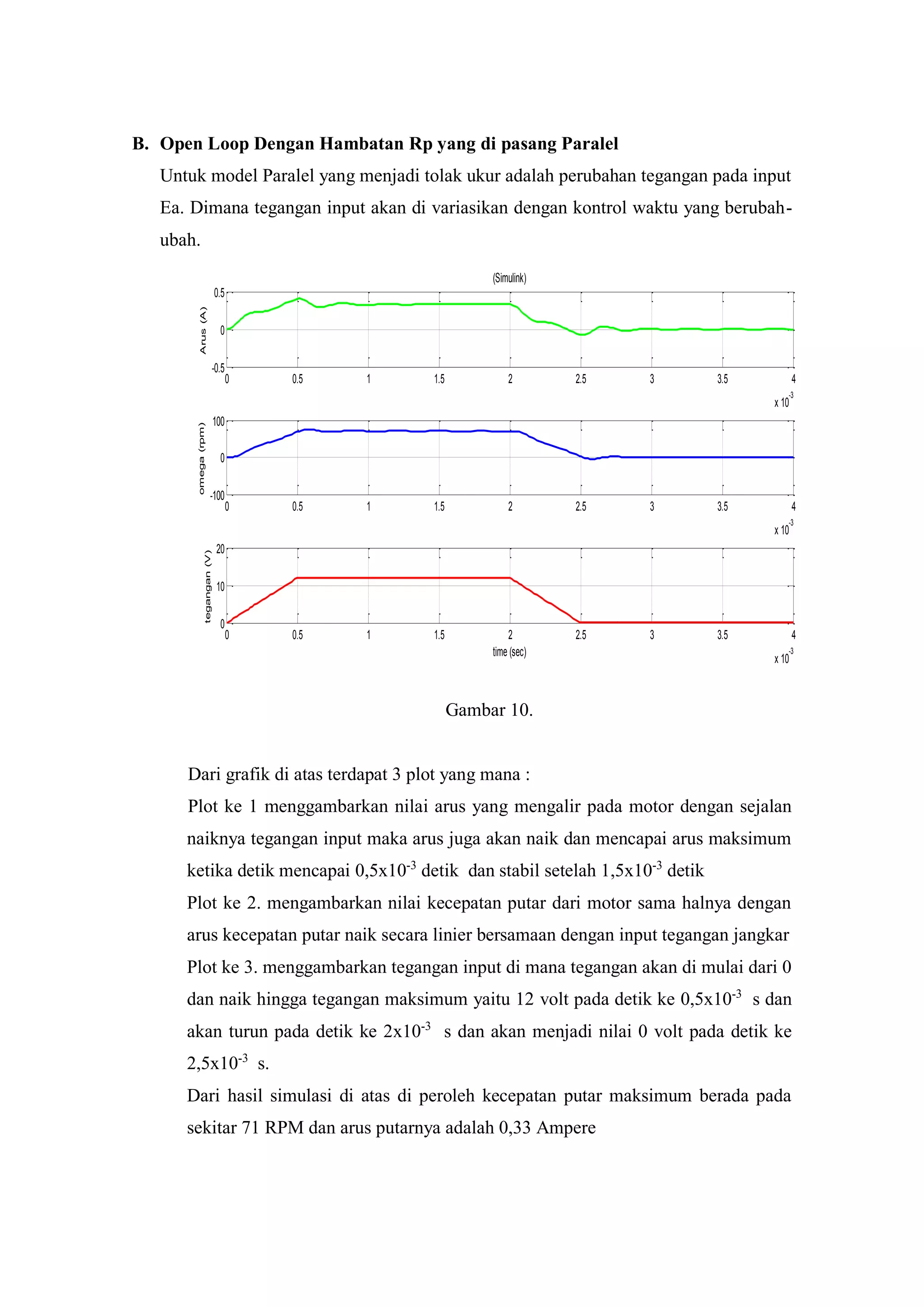 Open loop motor dc Simulink | PDF
