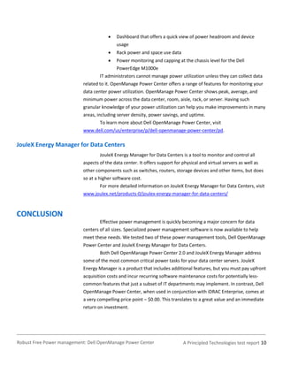 Robust Free Power management: Dell OpenManage Power Center | PDF