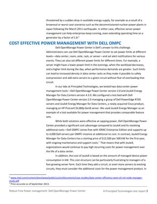 Robust Free Power management: Dell OpenManage Power Center | PDF