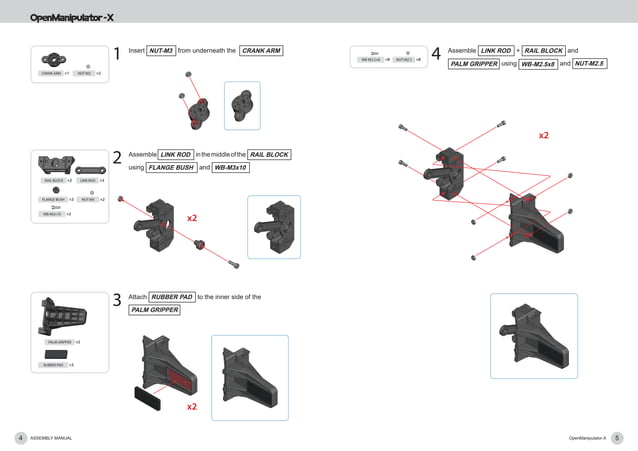 Open manipulator x-assembly_guide_ver1913 | PDF