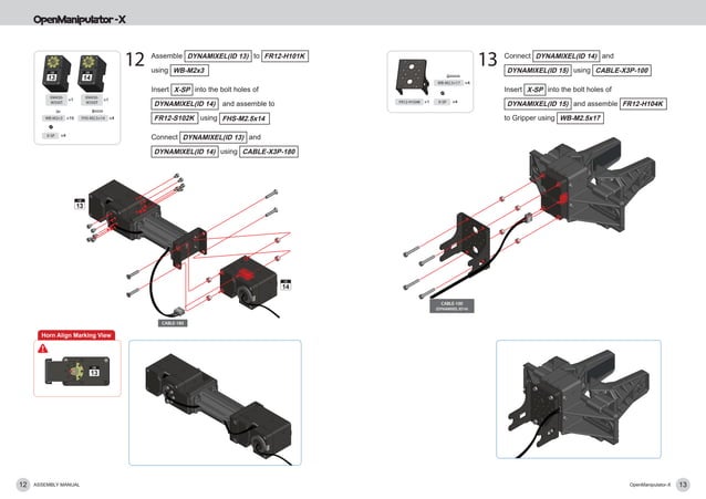 Open manipulator x-assembly_guide_ver1913 | PDF
