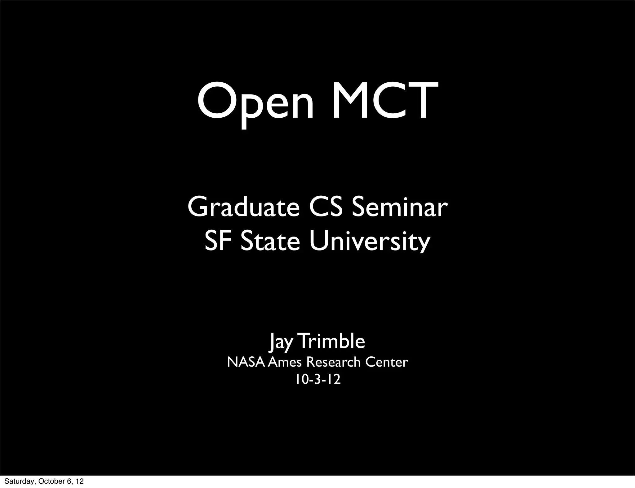 Open Mission Control Technologies | PDF