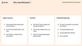 OpenMetadata Spotlight - OpenMetadata @ Gorgias | PDF