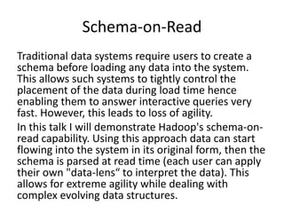 Schema-on-Read vs Schema-on-Write | PPT