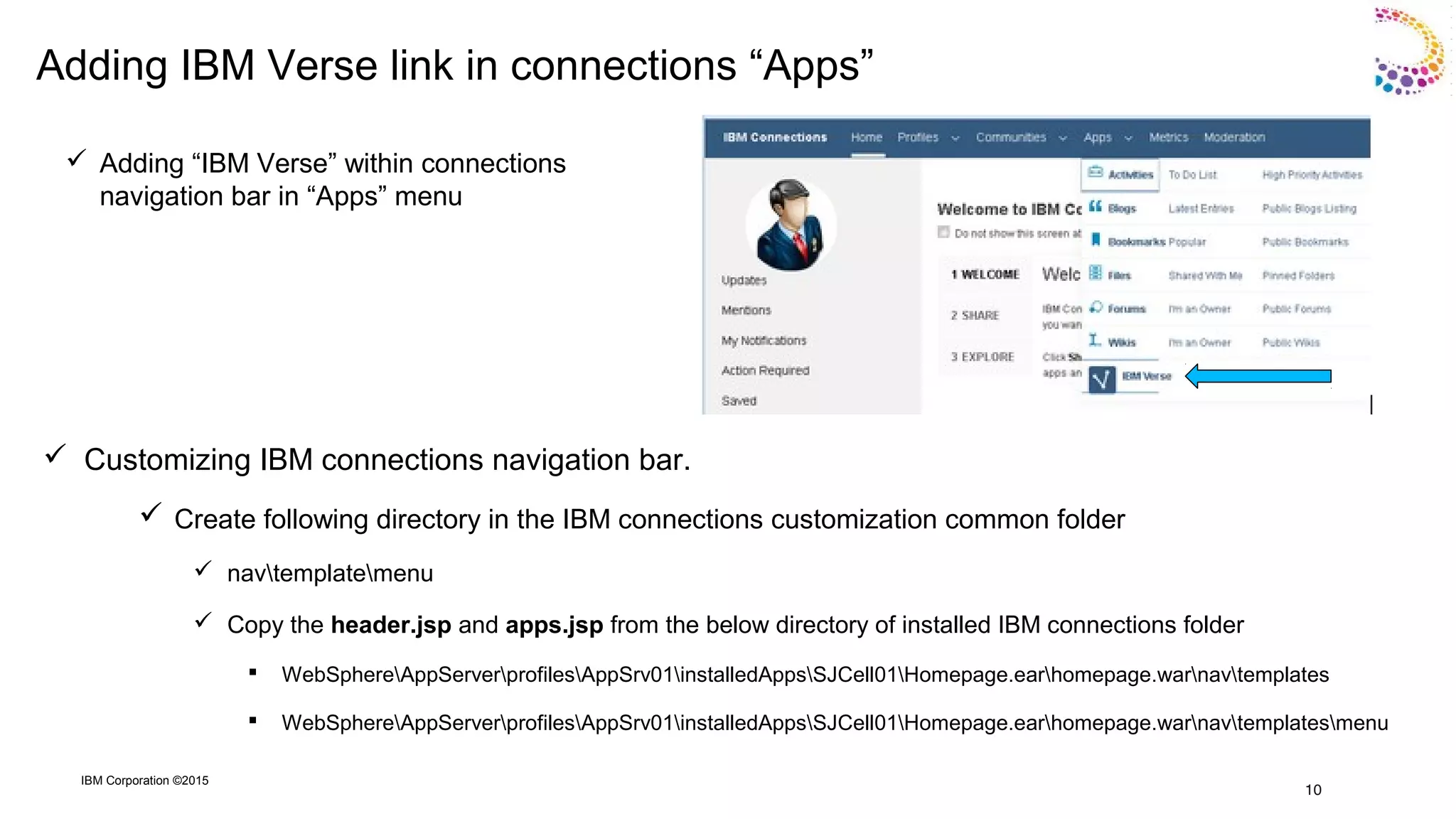 Open Mic IBM connections and IBM Verse on premise integration | PPT