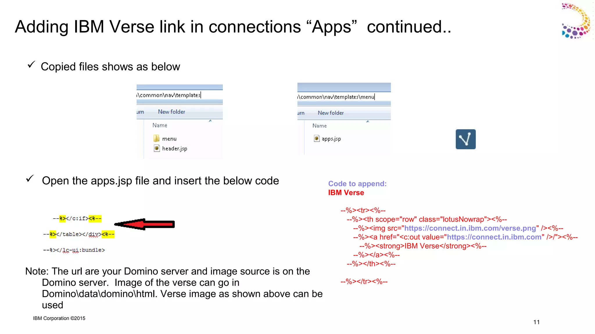 Open Mic IBM connections and IBM Verse on premise integration | PPT