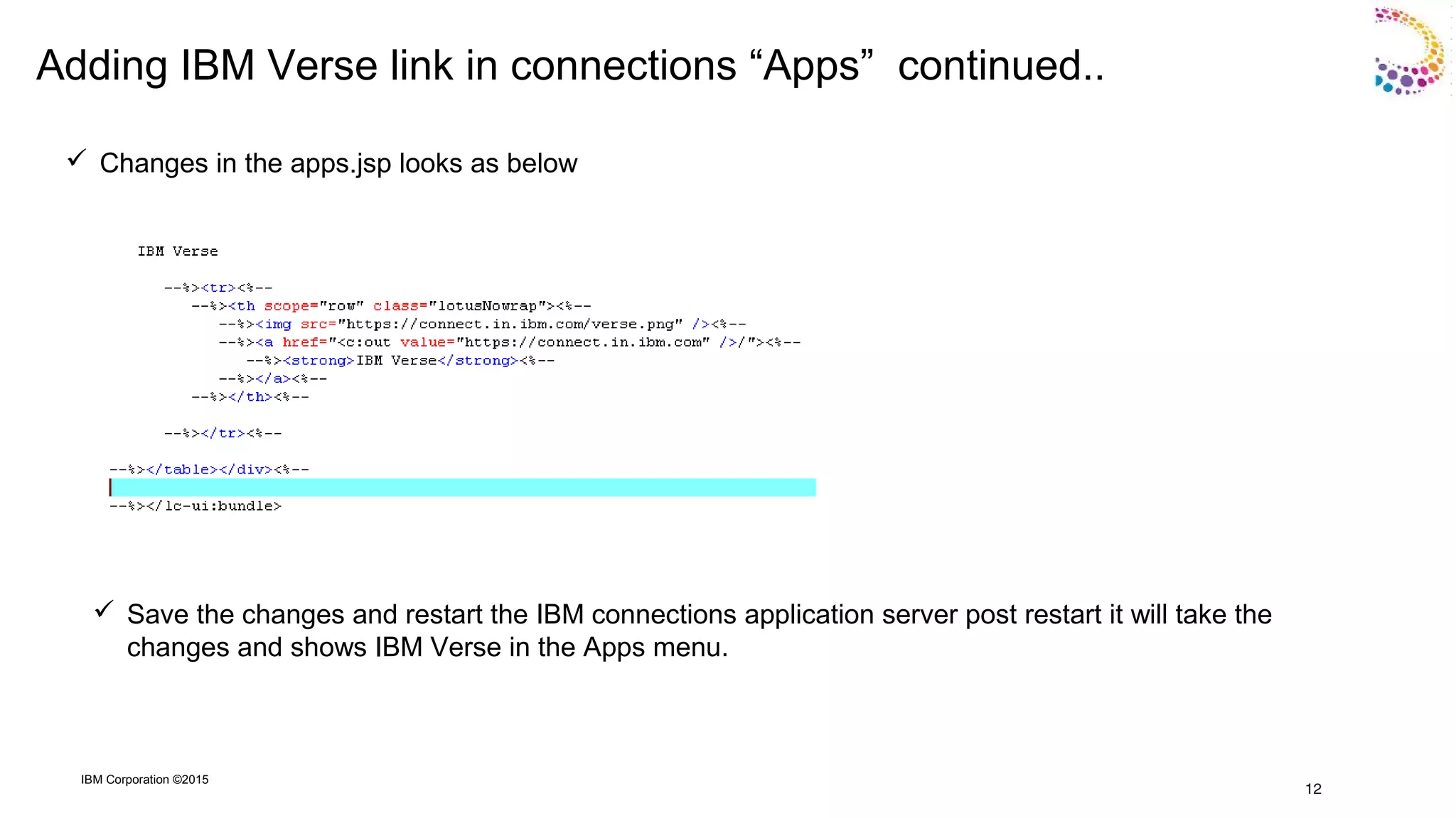 Open Mic IBM connections and IBM Verse on premise integration | PPT