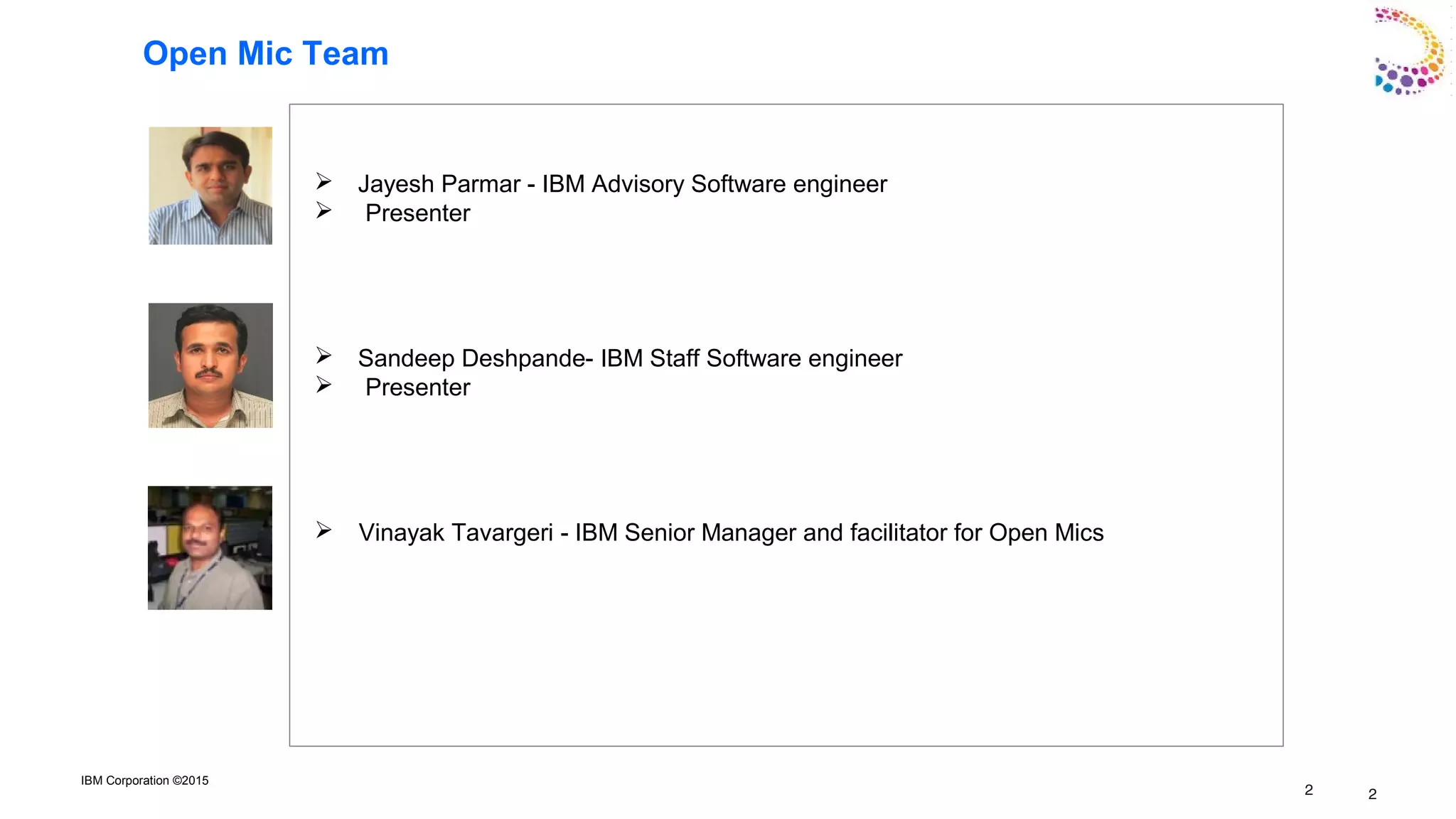 Open Mic IBM connections and IBM Verse on premise integration | PPT