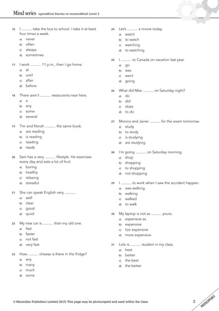 Open mind 1 placement test | PDF