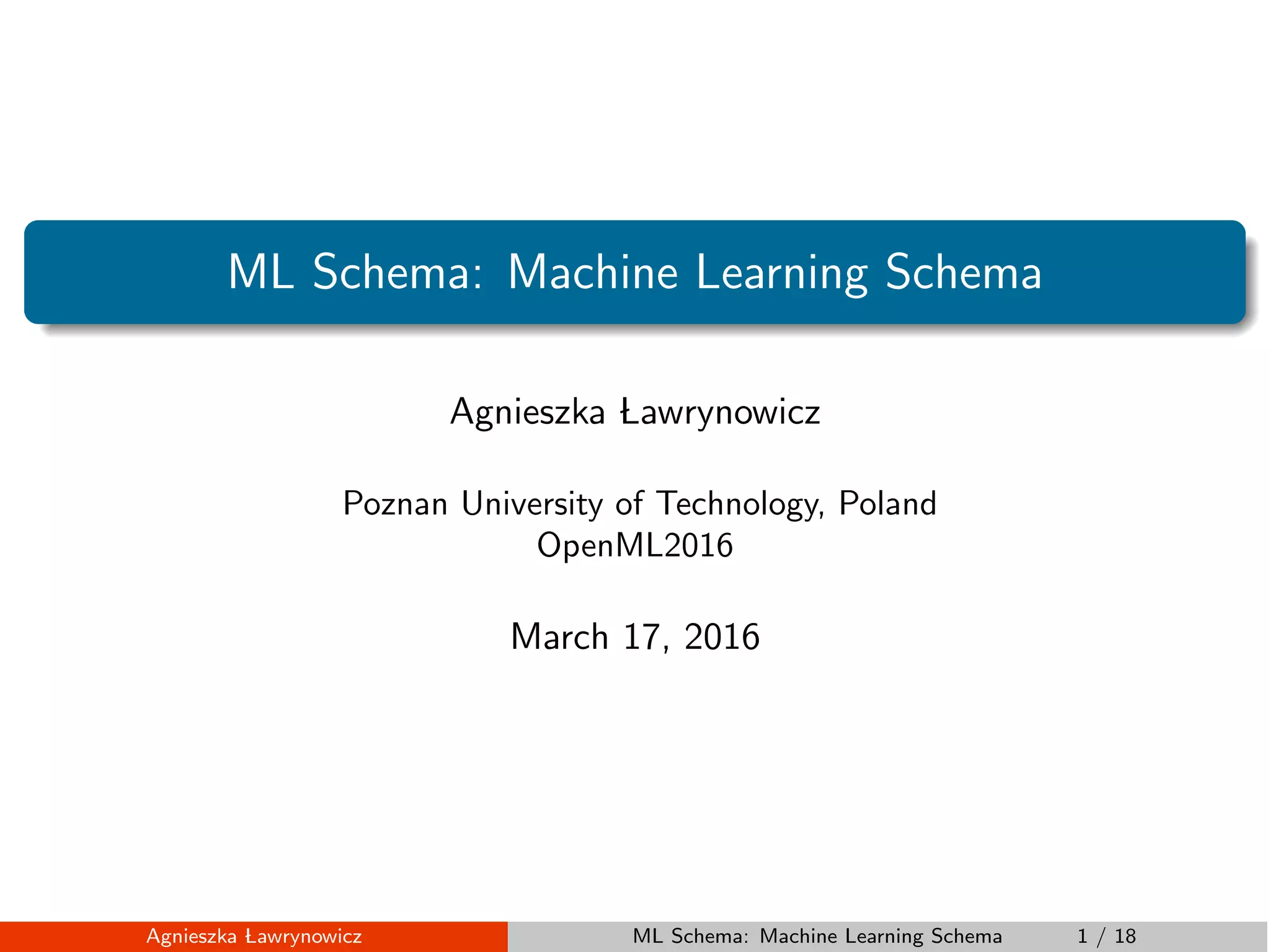 ML Schema: Machine Learning Schema | PDF | Databases | Computer Software and Applications
