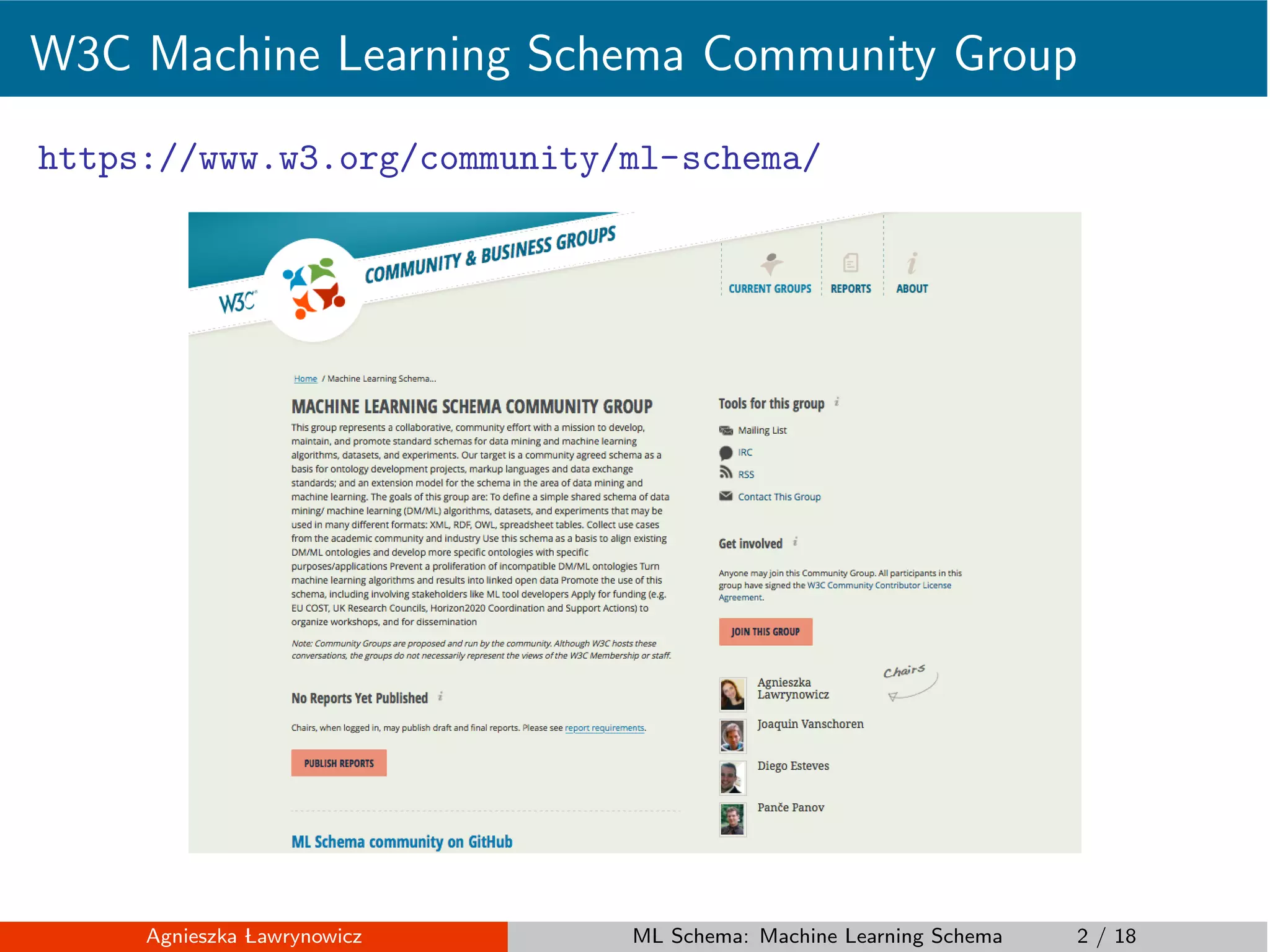 ML Schema: Machine Learning Schema | PPT