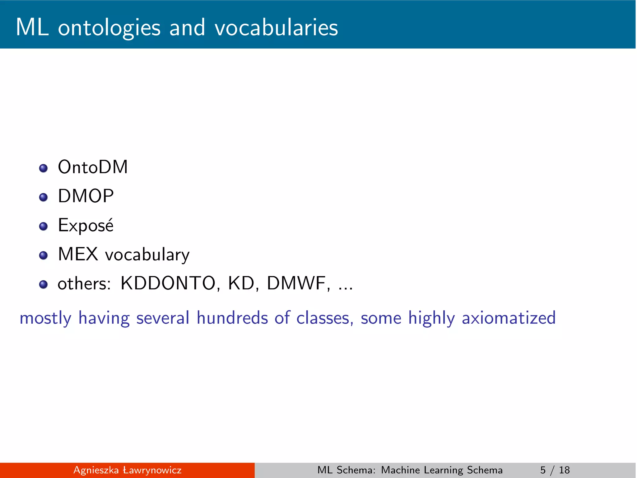 ML Schema: Machine Learning Schema | PDF | Databases | Computer Software and Applications