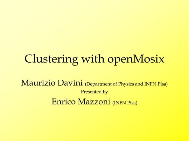 OpenMosix.ppt