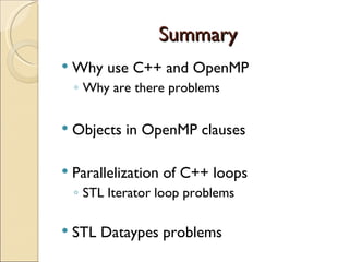 OpenMP And C++ | PPT | Programming Languages | Computing