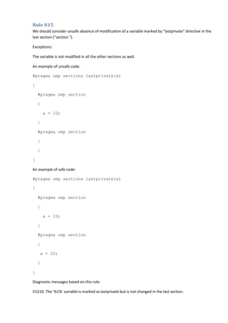 OpenMP and static code analysis | PDF