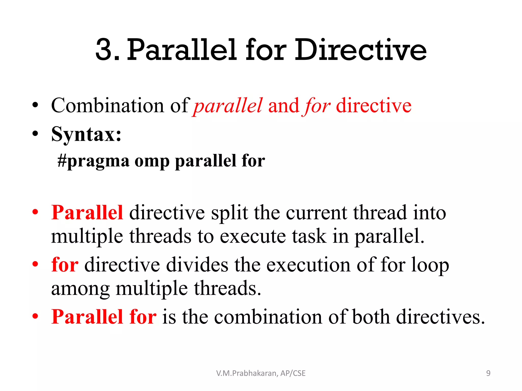 Open mp directives | PPT