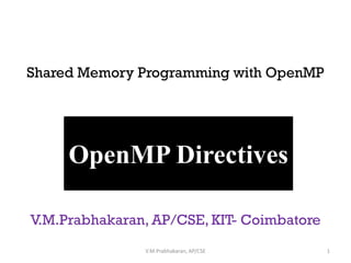 Open mp directives | PPT