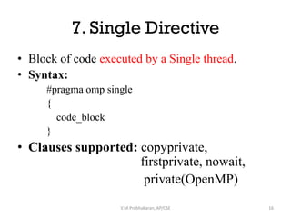 Open mp directives | PPT