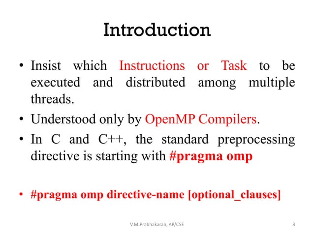 Open mp directives | PPT