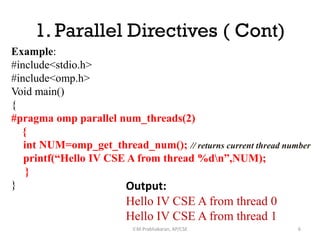 Open mp directives | PPT