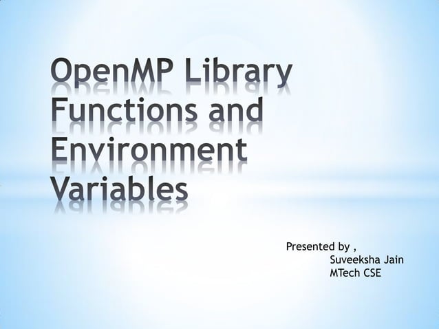 Open mp library functions and environment variables | PDF | Programming Languages | Computing