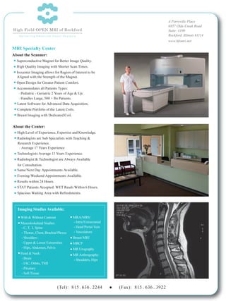 Open mri introduction-flier | PDF