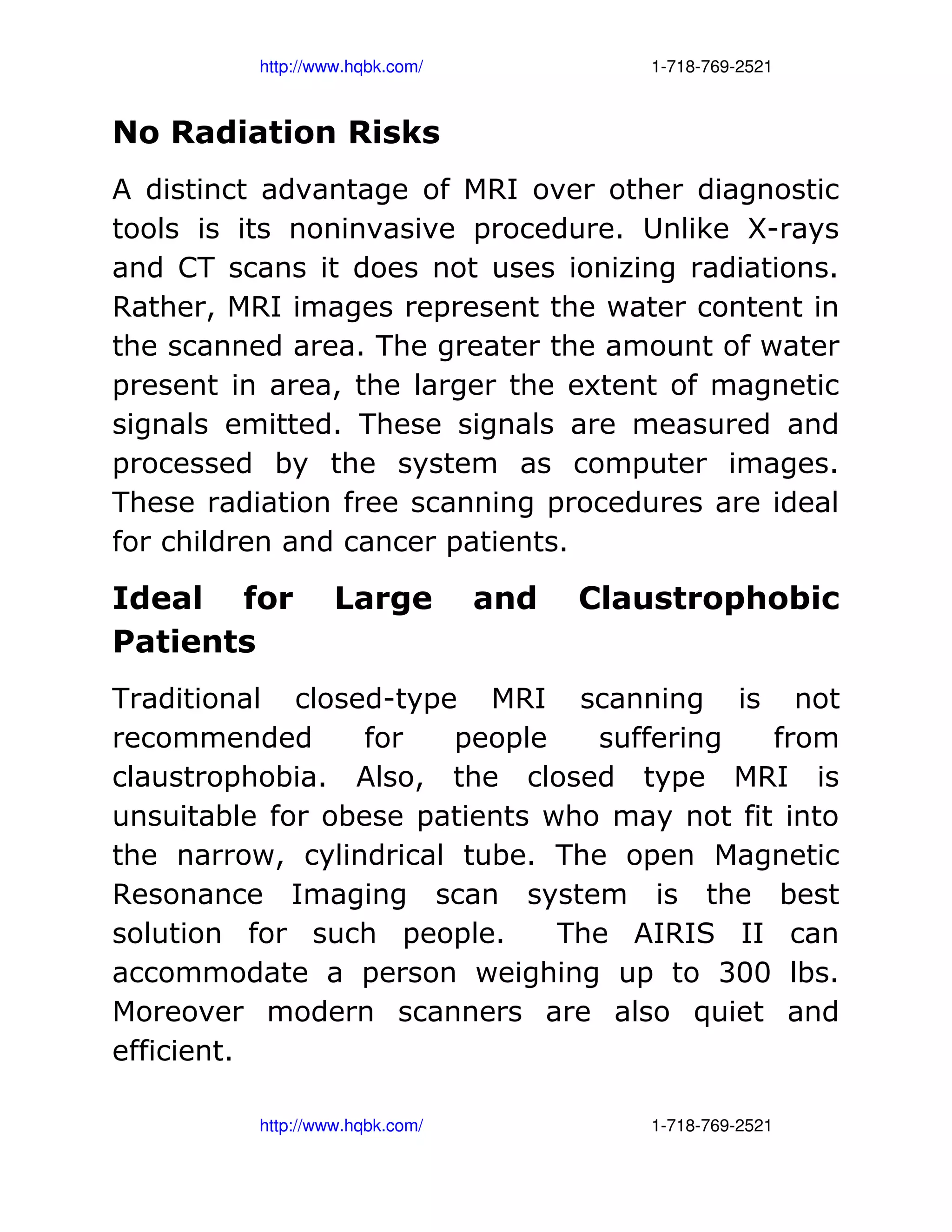 Open MRI Scan – Advantages | PDF