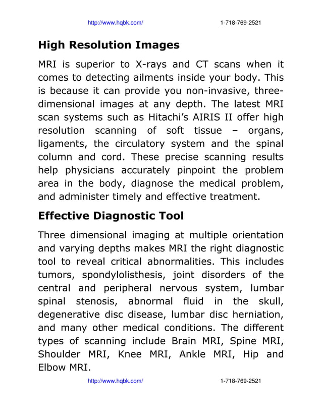 Open MRI Scan – Advantages | PDF