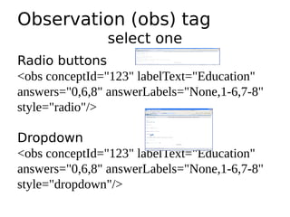 OpenMRS: htmlforms | PDF