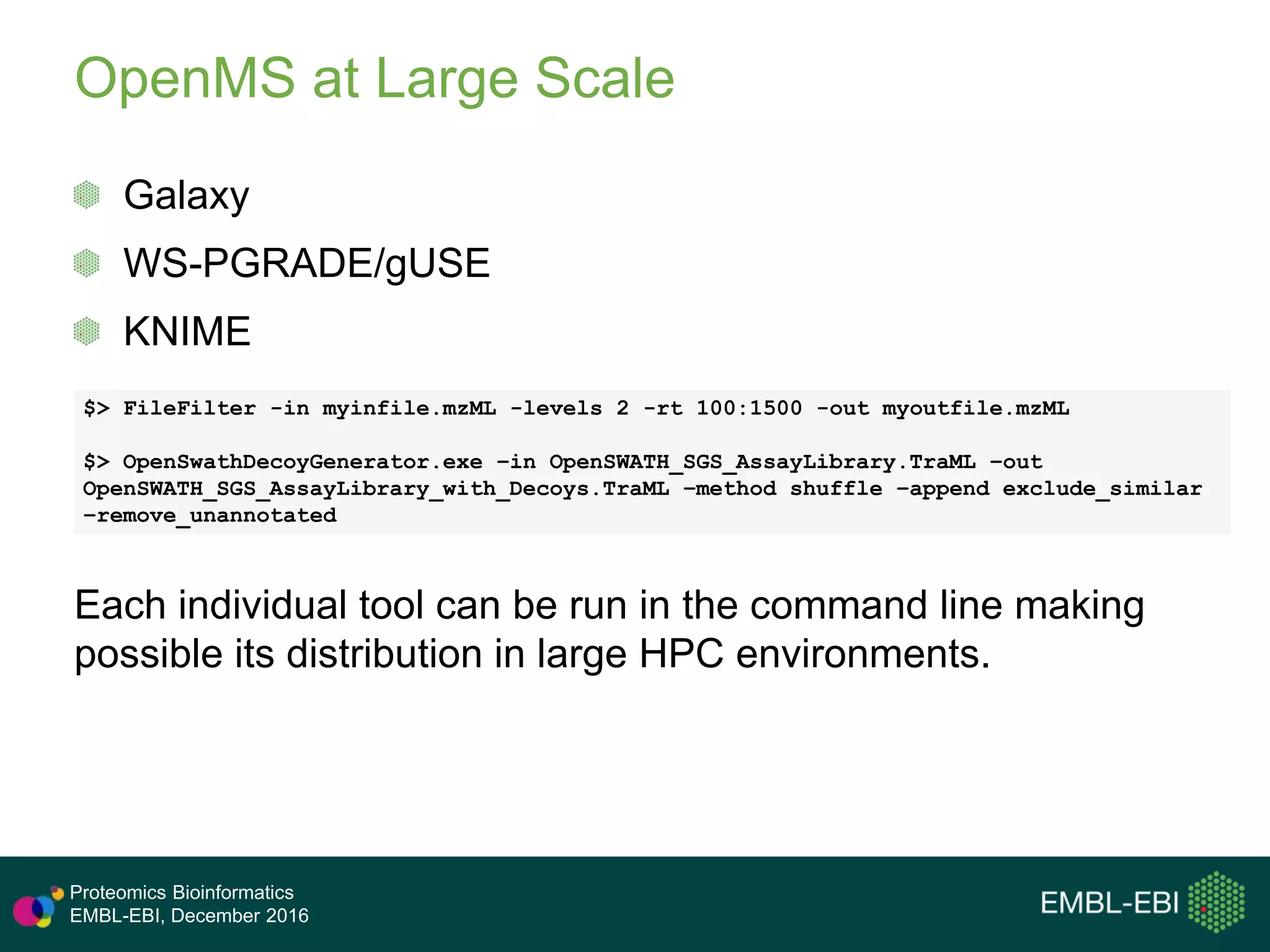 OpenMS: Quantitative proteomics at large scale | PPTX