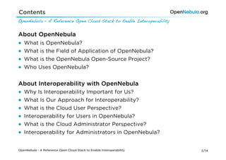 Open nebula a reference open cloud stack | PDF