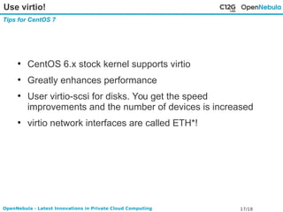 OpenNebula - OpenNebula and tips for CentOS 7 | PDF