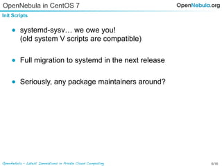 OpenNebula - Key Aspects in CentOS | PPT