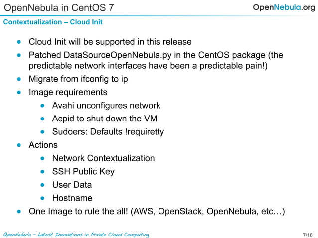 OpenNebula - Key Aspects in CentOS | PPT