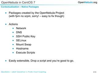 OpenNebula - Key Aspects in CentOS | PPT