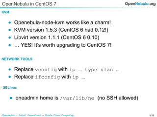 OpenNebula - Key Aspects in CentOS | PPT