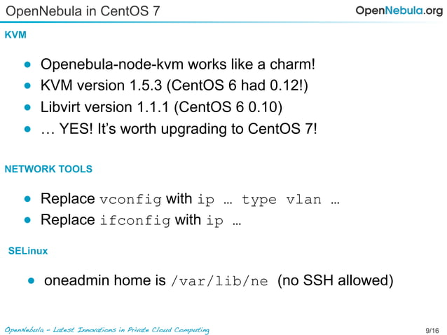 OpenNebula - Key Aspects in CentOS | PPT