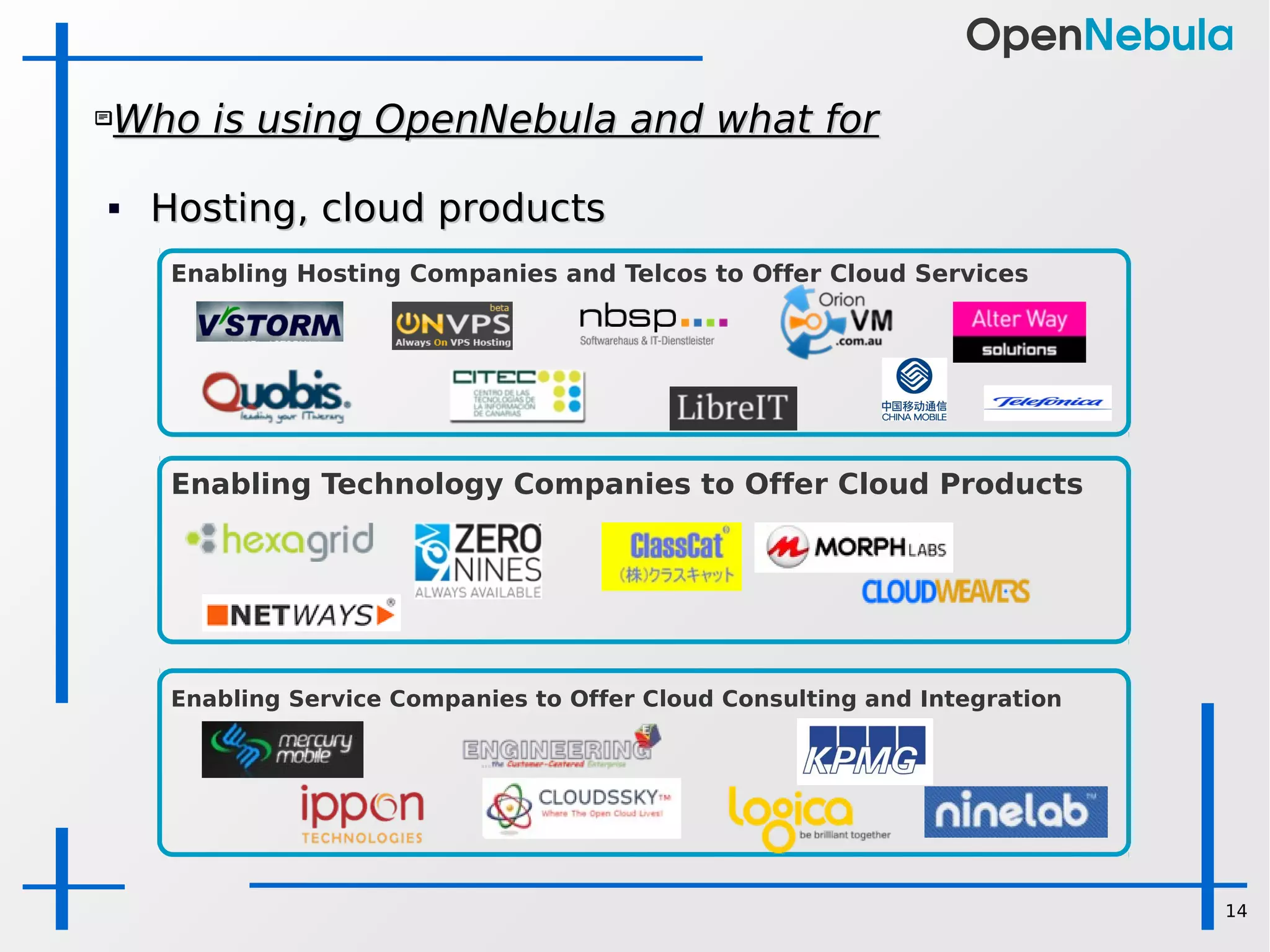 Linuxtag 2012 - OpenNebula | PPT