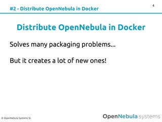 Docker Machine and Swarm on OpenNebula - Jaime Melis | PPTX