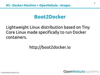 Docker Machine and Swarm on OpenNebula - Jaime Melis | PPTX