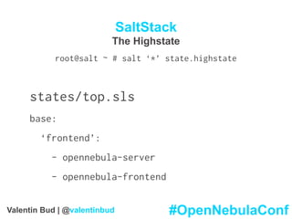 OpenNebula and SaltStack - OpenNebulaConf 2013 | PPT